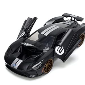 Jada Toys Big Time Muscle 1:24 2017 Ford GT Die-cast Car Black/White Stripes, Toys for Kids and Adults