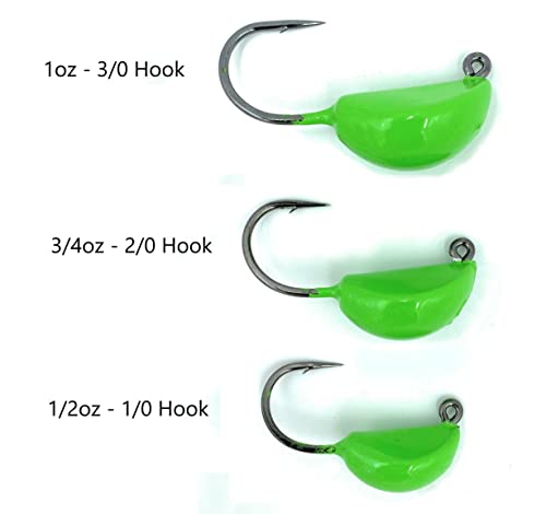 Sheepshead Jig, 2 Pack, Standup Style Jig, Saltwater Fishing Jig, Ultra Tough Powder Coat Finish with 2X Hook, 1/2-2oz Sizes, Multiple Colors, Made in The USA (1oz, Pearl White)