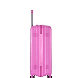 Rockland Prague Hardside Luggage with Spinner Wheels, Pink, 3-Piece Set (20/24/28)