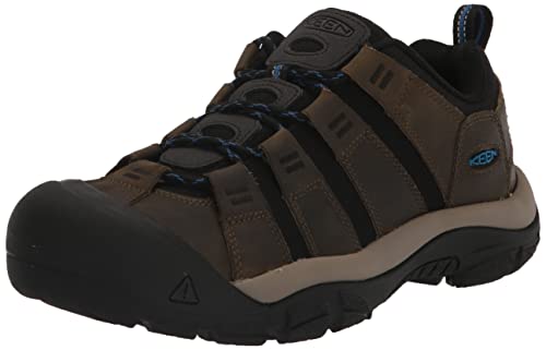 KEEN Men's Newport Durable Breathable Low Height Hiking Shoes, Dark Olive/Austern, 10.5