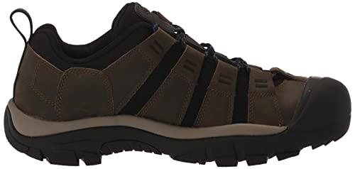 KEEN Men's Newport Durable Breathable Low Height Hiking Shoes, Dark Olive/Austern, 10.5