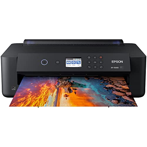 Epson Expression Photo HD XP-15000 Wide-Format Wireless Color Inkjet Printer with 6-Color Ultra HD Inks, Black - Print only - 2.4" LCD, 5760 x 1440 dpi, Auto 2-Sided Printing, Ethernet - DAODYANG