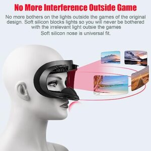 VR Facial Interface and Foam Replacement Set for Oculus Meta Quest 2 | Removable Facial Interface Frame & Foam Face Covers Replacement & Anti-Leakage Nose Pad & Lens Cover