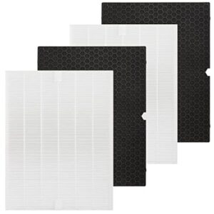 116130 filter h replacement for winix 5500-2 air purifier and models am80, 2 premium h13 true hepa and 2 activated carbon filters