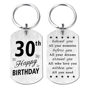 resdink 30th birthday keychain gifts for him her, 30 year old birthday gifts for men women, happy 30th birthday gifts, mens 30th birthday gifts ideas