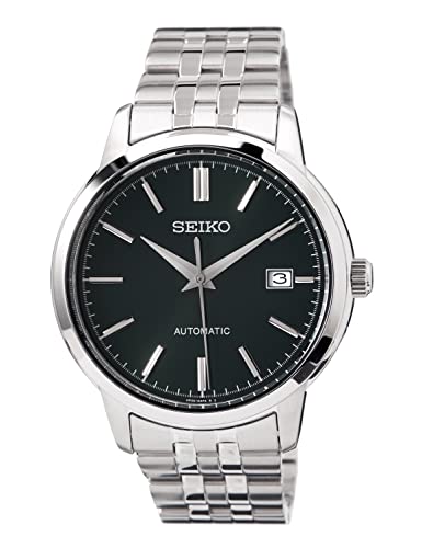 SEIKO Men's Analog Automatic Watch with Stainless Steel Strap SRPH89K1, Green