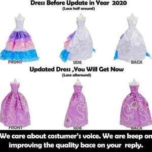 Accessories 22 50-Pack Handmade Doll Clothing & Accessories Includes 5 Wedding Dresses 5 Fashion Dresses 4 Ankle Skirts 3 Tops & Pants 3 Bikini 20 Shoes & Giveaways 10 Hooks for 11.5'' Dolls