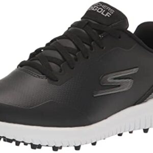 Skechers Men's Max 2 Arch Fit Waterproof Spikeless Golf Shoe Sneaker, Black/White, 12 Wide