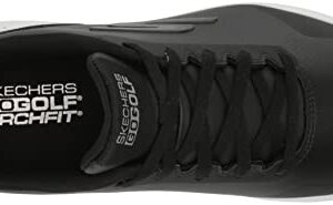 Skechers Men's Max 2 Arch Fit Waterproof Spikeless Golf Shoe Sneaker, Black/White, 12 Wide