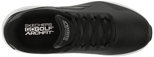 Skechers Men's Max 2 Arch Fit Waterproof Spikeless Golf Shoe Sneaker, Black/White, 12 Wide