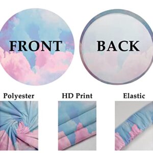 Leyiyi 7.5x7.5ft Blue Round Backdrop Cover Polyester Abstract Gradient Blurry Color Photography Background Adult Child Baby Headshots Photocall Professional Portrait Photo Studio Props