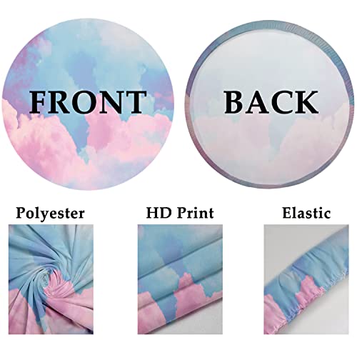 Leyiyi 7.5x7.5ft Blue Round Backdrop Cover Polyester Abstract Gradient Blurry Color Photography Background Adult Child Baby Headshots Photocall Professional Portrait Photo Studio Props