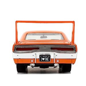 Jada Toys I Love The 60’s 1:24 1969 Dodge Charger Daytona Die-Cast Car, Toys for Kids and Adults, Orange