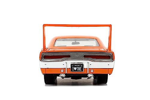 Jada Toys I Love The 60’s 1:24 1969 Dodge Charger Daytona Die-Cast Car, Toys for Kids and Adults, Orange