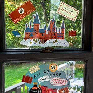 Conquest Journals Harry Potter Magic by Birth Window Clings, Over 30 Individual Window Clings to Celebrate Your Little Keeper, Reusable, No Residue