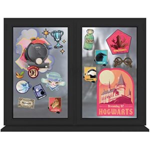 conquest journals harry potter dreaming of hogwarts window clings, over 40 individual window clings celebrating hogwarts, reusable, no residue