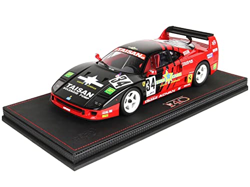 BBR Ferrari F40 LM #34 JGTC Japan Grand Touring Car Championship (1995) with Display CASE Ltd Ed to 99 Pieces Worldwide 1/18 Model Car P 18139 D