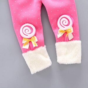 12 Month Pants Girls Thick Dot Pants Girls Toddler Baby Warm Clothes Candy Trousers Legging Kids Girls Pants Hot Pink