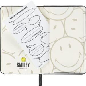 Moleskine Limited Edition Smiley Notebook with Collector's Box, Hard Cover, XS (2.5" x 4.25"), Plain/Blank, Black, 160 Pages