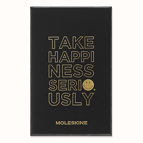 Moleskine Limited Edition Smiley Notebook with Collector's Box, Hard Cover, XS (2.5" x 4.25"), Plain/Blank, Black, 160 Pages