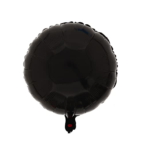 Black Foil Balloons, Round Shape 10pcs Big Mylar Balloons Helium Balloons for Birthday Baby Shower Wedding Party Decoration 18 Inch