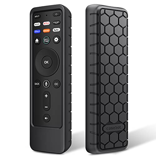 Fintie Silicone Case for Vizio XRT260 Voice Remote Control 2021, Honey Comb Anti-Slip Shockproof Cover for VIZIO XRT260 V-Series and M-Series 4K UHD HDR Smart TV Remote, Black