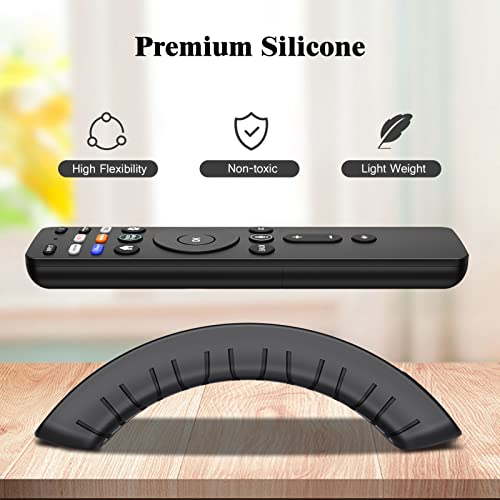 Fintie Silicone Case for Vizio XRT260 Voice Remote Control 2021, Honey Comb Anti-Slip Shockproof Cover for VIZIO XRT260 V-Series and M-Series 4K UHD HDR Smart TV Remote, Black