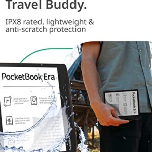 PocketBook Era E-Reader, Stardust Silver, 16GB | 7ʺ Glare-Free & Eye-Friendly Touch-Screen with E -Ink Technology | Waterproof | Text-to-Speech, Audio- & E-Book Reader | SMARTlight & Built-in Speaker