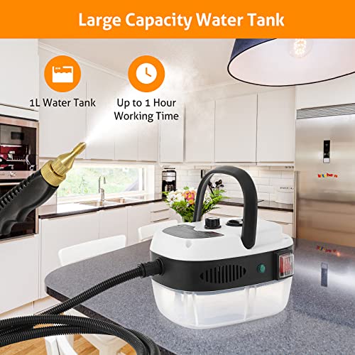 WICHEMI Steam Cleaner Steamer for Cleaning, 2500W High Pressure Steam Machine High Temperature Handheld Steamer for Car Detailing Portable Steam Cleaning Machine for Home Use Auto Detailing Kitchen