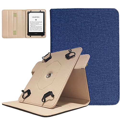 E NET-CASE Case for 6“ ebook Reader Universal Case, Folio Slim Lightweight Cover for Sony/kobo/tolino/Pocketbook 6 inch ebook Reader (deep Bule)