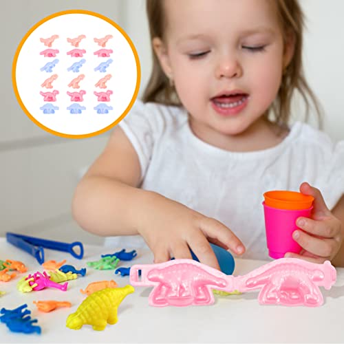 Gadpiparty Fondant Molds Kids Tools 18pcs Tools Plastic Molds Kits Dough Toys Set World Dough Set for Play with Animals Presents Party Favors (Random Color) Fondant Molds Kids Tools