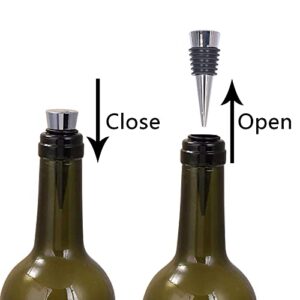 Stainless Steel Wine and Beverage Bottle Stoppers Ball Designed Wine Bottle Corks Tapered Storage Crafts Art DIY (20)