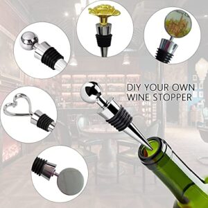 Stainless Steel Wine and Beverage Bottle Stoppers Ball Designed Wine Bottle Corks Tapered Storage Crafts Art DIY (20)