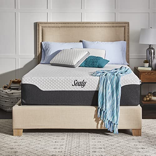 Sealy Cool & Clean 14" Hybrid Bed in a Box, Queen, White