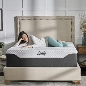 Sealy Cool & Clean 14" Hybrid Bed in a Box, Queen, White