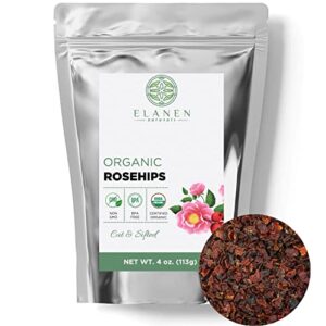 organic rose hips 4 oz. (113g), usda certified organic rosehip tea, dried rose hips dried organic, rose hip tea organic, whole rose hips bulk, cut & sifted