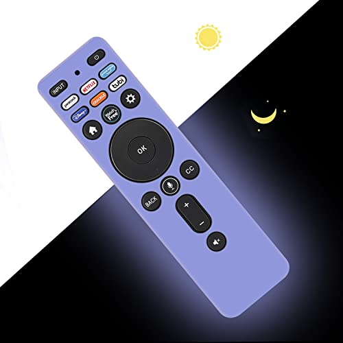 Luminous Blue Silicone XRT260 Remote Cover, Anti-Slip Shockproof Silicone Protective Case Compatible with VIZIO XRT260 Smart TV Controller with Lanyard (Glow in Dark Blue)