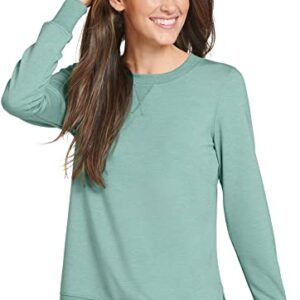 Jockey Women's Loungewear French Terry Sweatshirt, Sage Mint Heather, XS