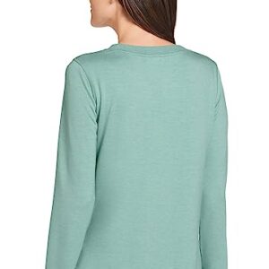 Jockey Women's Loungewear French Terry Sweatshirt, Sage Mint Heather, XS