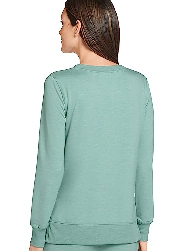 Jockey Women's Loungewear French Terry Sweatshirt, Sage Mint Heather, XS