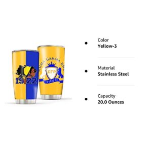 Hunkie Sorority Gifts Tumbler Stainless Steel Wine Tumbler Cup with Lid Water Bottle Coffee Mug Birthday Gifts for Women 20oz -3, Yellow-3, One Size