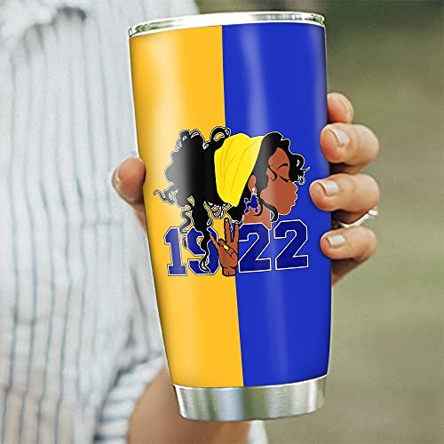 Hunkie Sorority Gifts Tumbler Stainless Steel Wine Tumbler Cup with Lid Water Bottle Coffee Mug Birthday Gifts for Women 20oz -3, Yellow-3, One Size