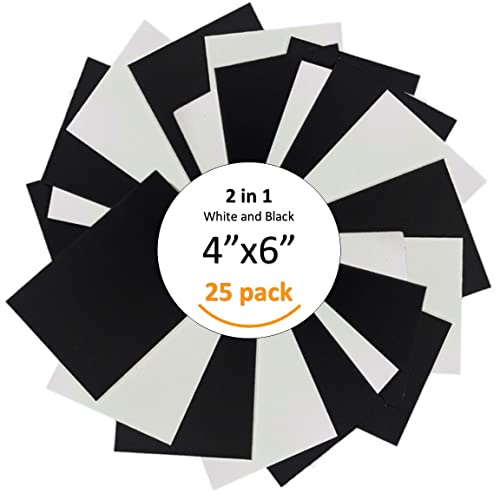 Creative Picture Frames 4x6-inch Black Board with White Back Face Acid Free 4-ply Mat Backer Board (Pack of 25)