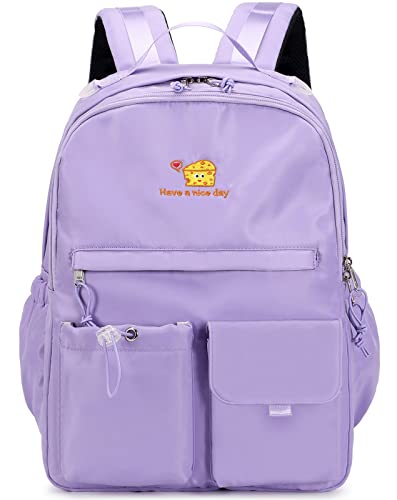 Lanola Laptop Backpacks School Bag College Backpack Anti Theft Travel Daypack Large Bookbags for Teens Girls Women Students - Purple