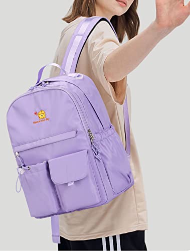 Lanola Laptop Backpacks School Bag College Backpack Anti Theft Travel Daypack Large Bookbags for Teens Girls Women Students - Purple