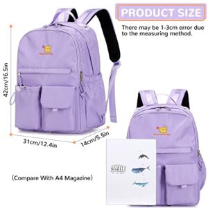 Lanola Laptop Backpacks School Bag College Backpack Anti Theft Travel Daypack Large Bookbags for Teens Girls Women Students - Purple