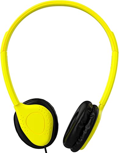 Maeline Bulk Classroom Student Headphones On Ear Stereo Headphones Adjustable Band & Faux Leather Cushions for Kids Online Learning, Library, School, Airplane, Travel - 3.5mm Plug - 10 Pack - Multi