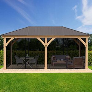 yardistry 12' x 20' meridian gazebo mosquito mesh