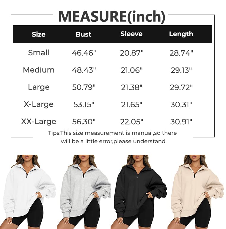 Trendy Queen Womens Oversized Half Zip Pullover Sweatshirts Fleece Jackets Quarter Zip Cropped Sweaters Hoodies Fall Clothes Outfits Tops Grey