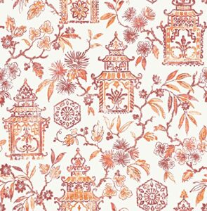 nuwallpaper nus4034 danson peel & stick wallpaper, coral